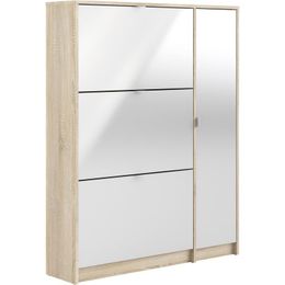 Inosign Schuhschrank &raquo;Shoes Schuhaufbewahrung, Schuhkommode, Schuhregal, &laquo; mit 3 Klappen, 2 B&ouml;den und 1 T&uuml;r, Breite99 cm, H&ouml;he 123 cm...