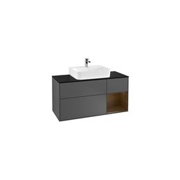 Villeroy & Boch V&B Waschtischunterschrank Finion 120cm, Pl b m, Rg re wal ven, Anthrac. m ; Villeroy & Boch (F172GNGK)