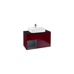 Villeroy & Boch V&B Waschtischunterschrank Finion 100, Pl w m, Reg li md bl. m Lac, Peo m ; Villeroy & Boch (F112HGHB)