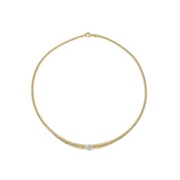 Firetti Collier »Schmuck Geschenk Gold 585 Halsschmuck Halskette Goldkette Fantasie« mit Diamanten gelbgoldfarben-weißgoldfarben Elegantes...