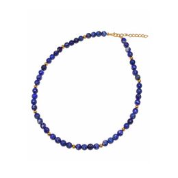 Firetti Collier »Schmuck Geschenk Halsschmuck Halskette Edelstein Farbstein Lapislazuli« Made in Germany - mit Lapislazuli gelbgoldfarben-blau...