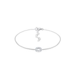 Elli Armband »Kreis Weiß 925 Sterling Silber, mit Kristallen von Swarovski « Silber 16 cm Armband für Damen mit Swarovski Kristallen verleiht...