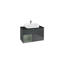 Villeroy & Boch V&B Waschtischunterschrank Finion 100, Pl w m, Rg l Ol m Lac, md bl. m Lac ; Villeroy & Boch (F112GMHG)