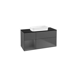 Villeroy & Boch V&B Waschtischunterschrank Wandbeleuchtung Finion 120x60 cm, Reg re Anthrac. m, Anthrac. m ; Villeroy & Boch (G702GKGK)