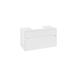 Villeroy & Boch V&B Waschtischunterschrank Collaro 100x54,8x50cm, WT mittig, white matt ; Villeroy & Boch (C01600MS)