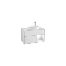 Villeroy & Boch V&B Waschtischunterschrank Wandbeleuchtung Finion 100, Pl w m, Reg glo wh. Lac, wh. m Lac ; Villeroy & Boch (G901GFMT)