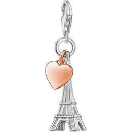 Thomas Sabo Charm-Einhänger »Eiffelturm mit Herz, 0904-415-12« silberfarben-roségoldfarben Charm-Anhänger Eiffelturm mit Herz
