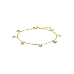 Amor Armband »2036446, 2036469« mit Zirkonia (synth.) gelbgoldfarben-blau + blau 19 cm Funkelndes Armband für Damen aus hochwertigem Stainless Steel