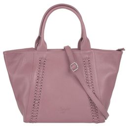 Samantha Look Shopper echt Leder, Made in Italy violett