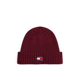 Tommy Jeans Beanie »TJM HERITAGE CORE« Rippstrick, Umschlag, normale Passform Red Wine