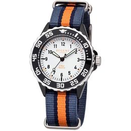 Regent Uhren REGENT Quarzuhr Armbanduhr, Kinderuhr, Lernuhr, Jungen, Schulanfang, Geschenkidee orange-blau Angesagte Armbanduhr für Kids