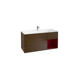 Villeroy & Boch V&B Waschtischunterschrank Wandbeleuchtung Finion 119,6x59,1cm, Reg re Peo, Walnut veneer ; Villeroy & Boch (G070HBGN)
