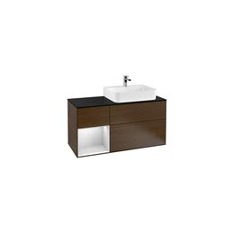 Villeroy & Boch V&B Waschtischunterschrank Wandbeleuchtung Finion 120cm, Pl b m, Reg li wh. m Lac, wal ven ; Villeroy & Boch (G142MTGN)