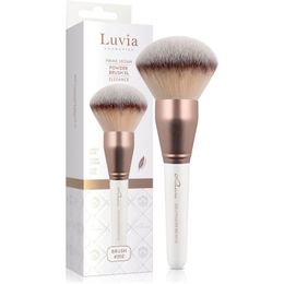 LUVIA COSMETICS Puderpinsel Veganer Pinsel für sanfte Anwendung. coffee Für gleichmäßiges und schnelles Puderauftragen.