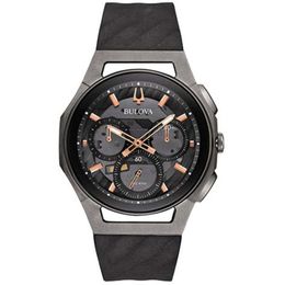 Bulova Chronograph »Curv« Armbanduhr, Quarzuhr, Herrenuhr, Titan, Saphirglas, Leuchtzeiger schwarz Hochwertiger Herrenchronograph