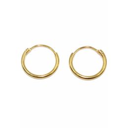 Firetti Paar Creolen »Schmuck Geschenk Gold 585, Gold« Made in Germany gelbgoldfarben 12 mm Dezente Gold-Creolen