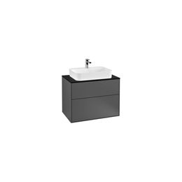 Villeroy & Boch V&B Waschtischunterschrank Finion 80x60,3cm, Abd.-Pl. bla m, Anthrac. matt ; Villeroy & Boch (F34200GK)