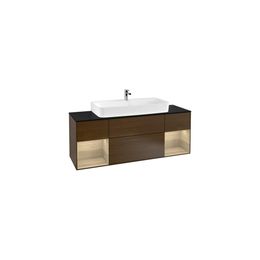 Villeroy & Boch V&B Waschtischunterschrank Finion 160cm, Regal Oak Veneer, Walnut veneer ; Villeroy & Boch (F212PCGN)