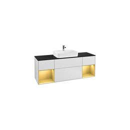 Villeroy & Boch V&B Waschtischunterschrank Finion 160x60, Pl b m, Reg gol m Lac, wh. m Lac ; Villeroy & Boch (F452HFMT)
