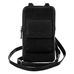 GreenLand Nature Handytasche »Black Nappa« schwarz