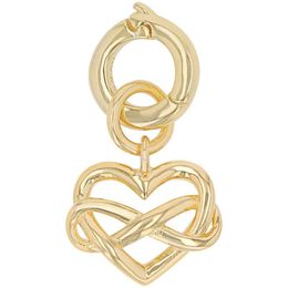 Amor Charm-Einhänger »Herz/Infinity/Unendlichkeitsschleife, 2038515« gelbgoldfarben Edler Charm mit Motiv "Herz/Infinity" von Amor für Damen