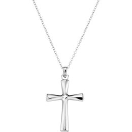 Firetti Kette mit Anhänger »Schmuck Geschenk Silber 925 Halsschmuck Halskette Silberkette Kreuz« silberfarben Der besondere Schwung gibt dem...