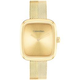Calvin Klein Quarzuhr »CK ADORE« Armbanduhr, Damenuhr, Edelstahlarmband, analog goldfarben 0 Dezente Damenarmbanduhr