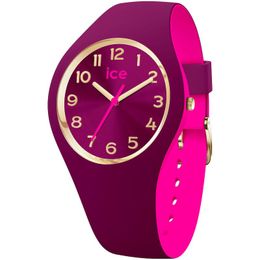Ice Watch ICE-WATCH Quarzuhr »ICE duo chic - Small - 3H« Armbanduhr, Damenuhr, Silikonarmband, analog weinrot, pink Schicke Armbanduhr für Damen