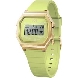 Ice Watch Ice-Watch Damen ice-watch Chronograph &raquo;ICE digit retro - Small&laquo; Armbanduhr, Quarzuhr, Damenuhr, Silikonarmband, Datum gr&uuml;n