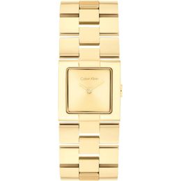 Calvin Klein Quarzuhr »CK MERIDIAN« Armbanduhr, Damenuhr, Edelstahlarmband, analog goldfarben Schnörkellose Damenarmbanduhr