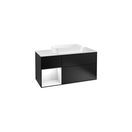 Villeroy & Boch V&B Waschtischunterschrank Wandbeleuchtung Finion 120cm, Pl w m, Rg l g wh. Lac, bla m Lac ; Villeroy & Boch (G291GFPD)