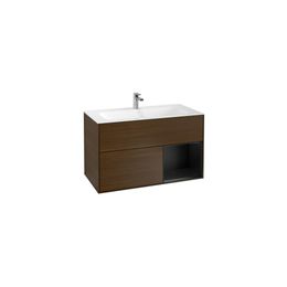Villeroy & Boch V&B Waschtischunterschrank Wandbeleuchtung Finion 99,6x59,1cm, Reg re bla m Lac, wal ven ; Villeroy & Boch (G040PDGN)