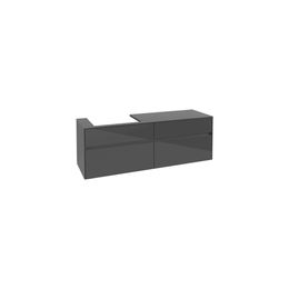Villeroy & Boch V&B Waschtischunterschrank Collaro 160x54,8x50cm, WT links, glossy grey ; Villeroy & Boch (C02200FP)