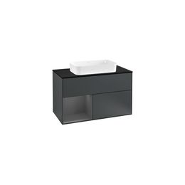 Villeroy & Boch V&B Waschtischunterschrank Abdeckplatte bla m Finion 100x60,3cm, Rg l A m, md bl. m Lac ; Villeroy & Boch (F242GKHG)