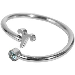 Firetti Fingerring »Schmuck Geschenk Damenring Sternzeichen« Made in Germany - mit Zirkonia (synth.) silberfarben 5 g Zeitlos schöner Sternzeichen...
