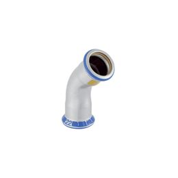 Geberit Gas-Bogen Mapress 45Grad, Edelstahl, d= 22mm (34016)