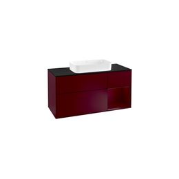 Villeroy & Boch V&B Waschtischunterschrank Wandbeleuchtung Finion 120cm, Abd.-Pl. bla m, Reg re Peo, Peo m ; Villeroy & Boch (G302HBHB)