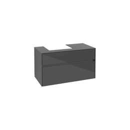 Villeroy & Boch V&B Waschtischunterschrank Collaro 100x54,8x50cm, WT links, glossy grey ; Villeroy & Boch (C01400FP)
