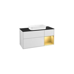 Villeroy & Boch V&B Waschtischunterschrank Finion 120x60 cm, Reg re gol m, wh. m lacquer ; Villeroy & Boch (F712HFMT)