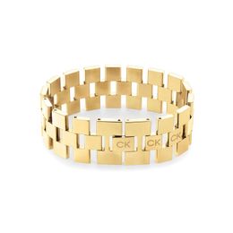 Calvin Klein Armband »Schmuck Edelstahl Armschmuck Gliederkette« gelbgoldfarben 18,5 cm CK Schmuck - Damenarmschmuck