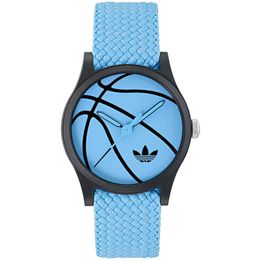 adidas originals Quarzuhr »GAME ONE« Armbanduhr, Herrenuhr, Damenuhr, Nylonarmband, wasserabweisend bis 5 bar hellblau Modische Armbanduhr für Sie...