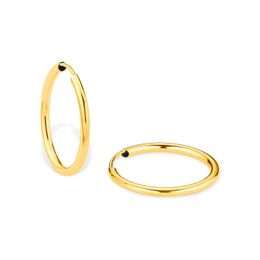 Amor Paar Creolen &raquo;2013894&laquo; Gelbgold-375 17 mm Ohrschmuck, der feminin zur Geltung kommt