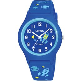 Lorus Quarzuhr Armbanduhr, Kinderuhr, Erde, Weltall, Silikonarmband, Geschenk blau 0 Angesagte Kinderarmbanduhr
