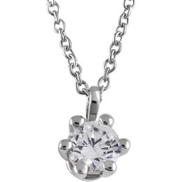 Firetti Kette mit Anhänger »Schmuck Geschenk Silber 925 Halsschmuck Halskette Solitär« mit Zirkonia (synth.) silberfarben-kristallweiß Kette mit...