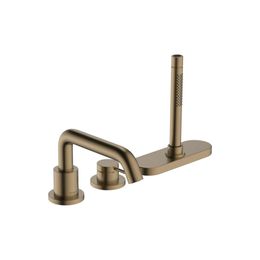 Hansgrohe 3-Loch-Einhebel-Bidetarmatur Tecturis S Ausladung 194mm, brushed bronze (73447140)