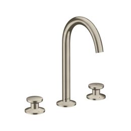Hansgrohe 3-Loch-Waschtischarmatur Sel. 170 Axor One A 140mm, m Pus-Op-Abl, brush. ni. (48070820)