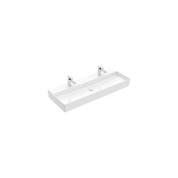 Villeroy & Boch V&B Waschtisch Memento 2.0 120x47cm, 2xHahnloch, o. &Uuml;L, we alp C+ ; Villeroy & Boch (4A22CGR1)