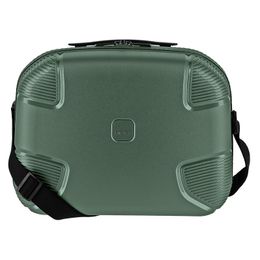 IMPACKT Beautycase »IP1« Kulturbeutel Hartschale Trolley-Aufsteck-System Tragegurt Laptopfach Deep Sea Green