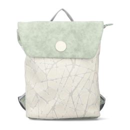 Rieker Cityrucksack, Freizeitrucksack mit gepolstertem Rücken beige-mint B/H/T: 30 cm x 35 cm x 9 cm B/H/T: 30 cm x 35 cm x 9 cm Aus weichem...