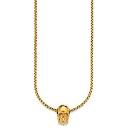 Bruno Banani Kette mit Anhänger »Schmuck Geschenk Halskette Scull Totenkopf, Venezianerkette« gelbgoldfarben Halsschmuck Scull